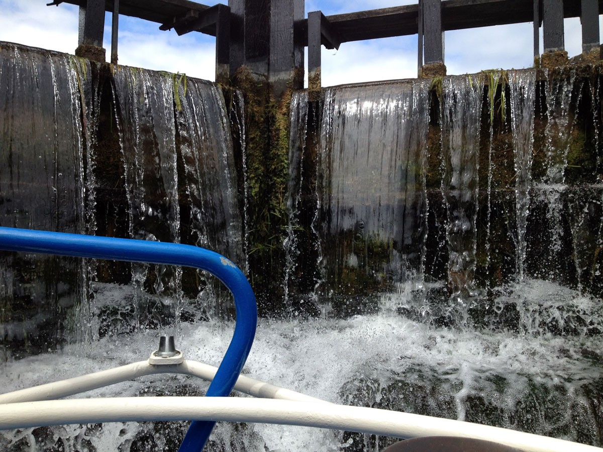 lock-waterfall – Boat trips on Ireland's Grand Canal